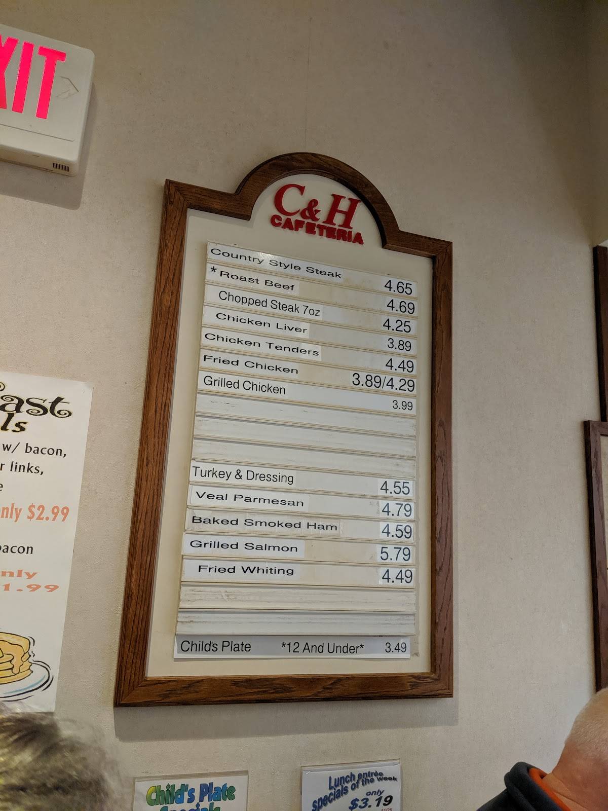 Menu at C&H Cafeteria, Kernersville