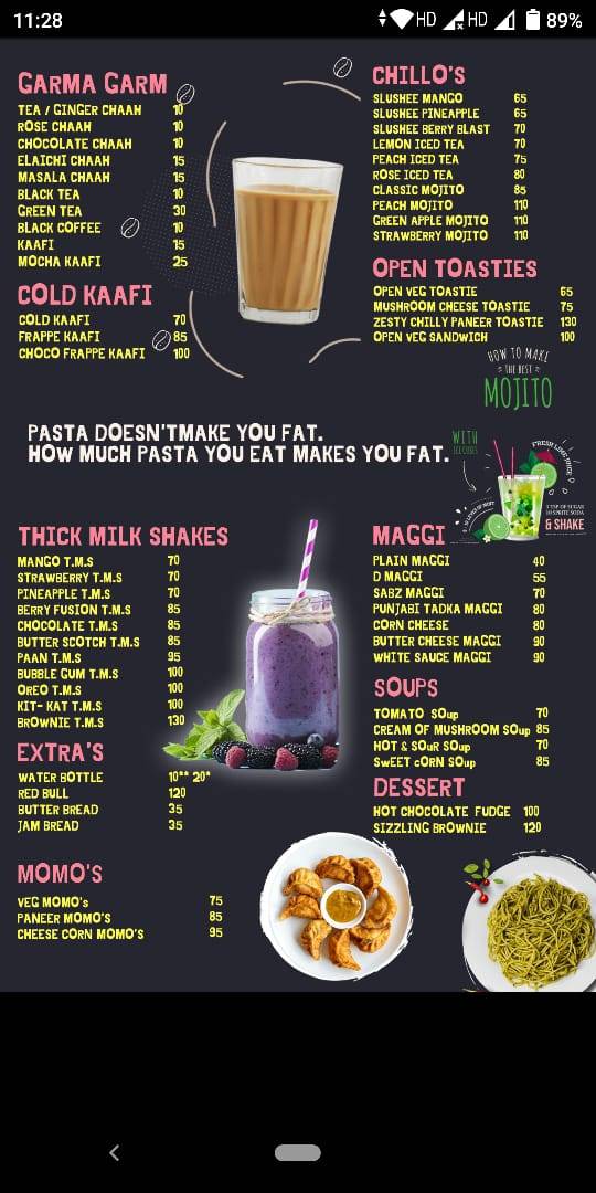 Menu at CHAI VAAI CAFE PRAYAGRAJ, Allahabad