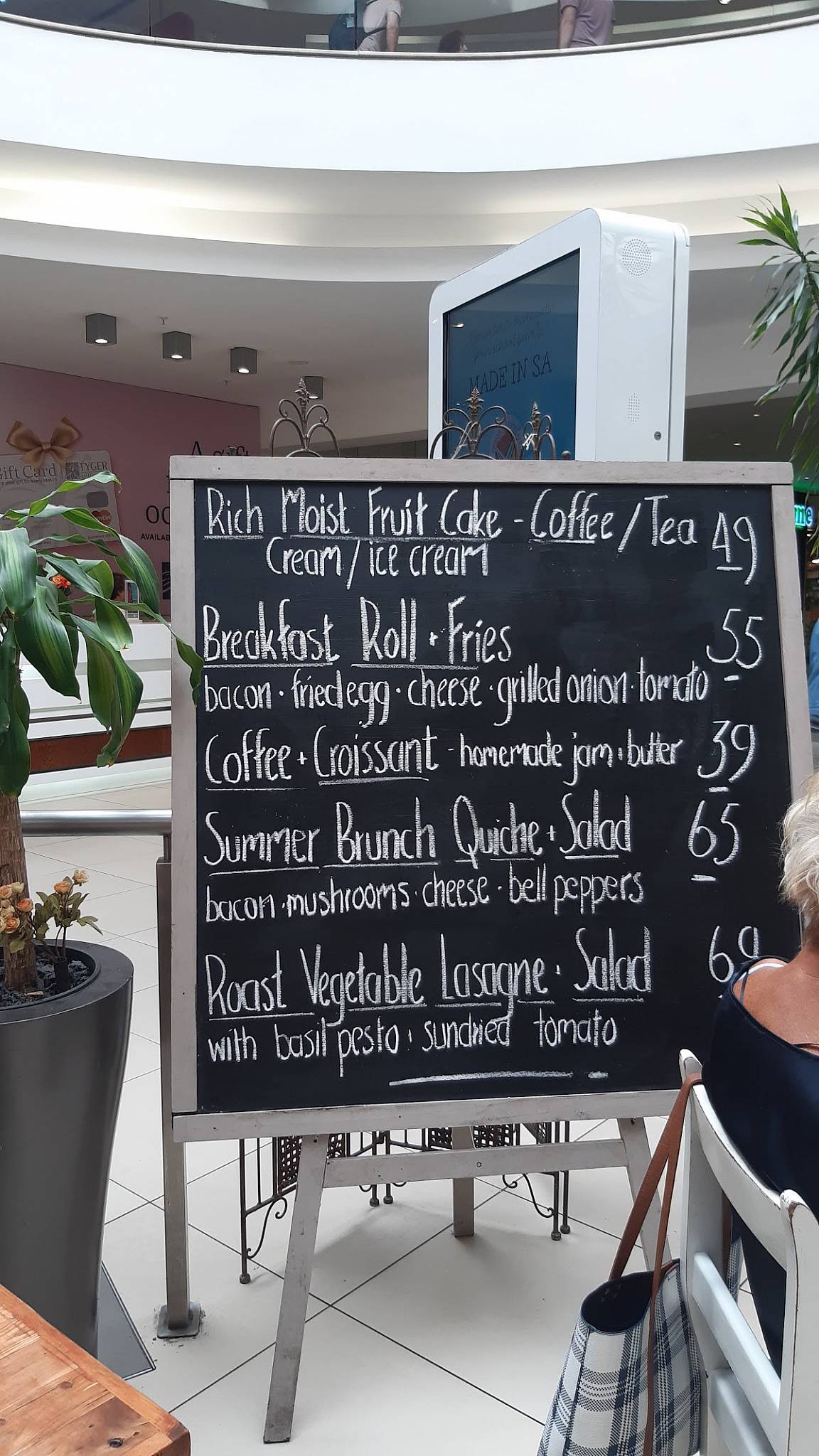 Menu at Cafe Bagaso Tygervalley, Cape Town, Tygervalley Centre Service Rd