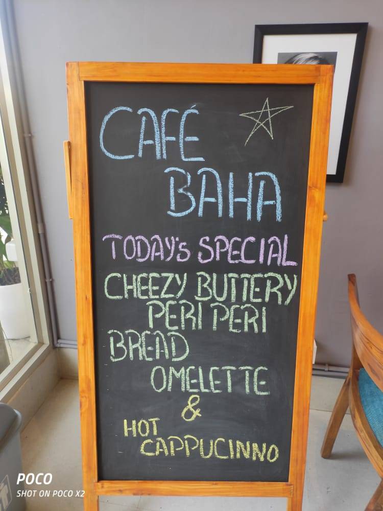 Menu at Cafe Baha, Bengaluru