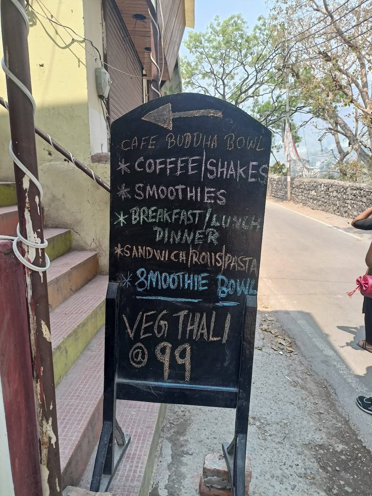 Menu at Cafe Buddha Bowl, Rishikesh