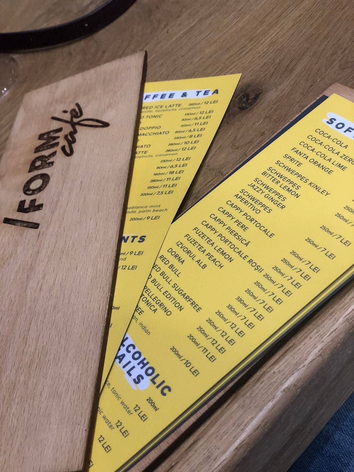 Menu at /Form Cafe, Cluj-Napoca, Strada Victor Deleu 1