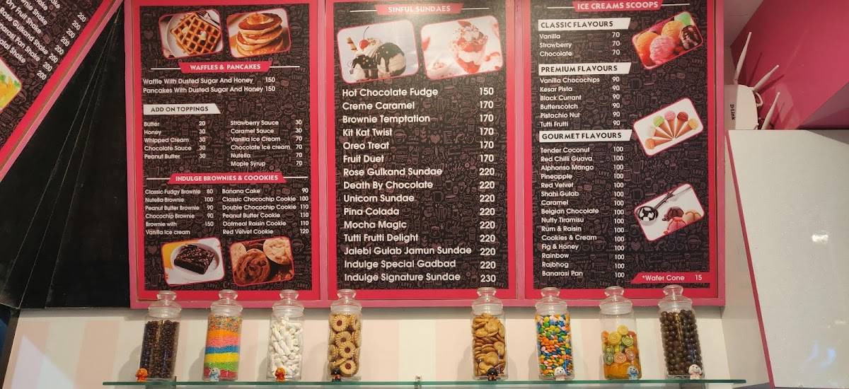 Menu at Cafe Indulge, Bengaluru