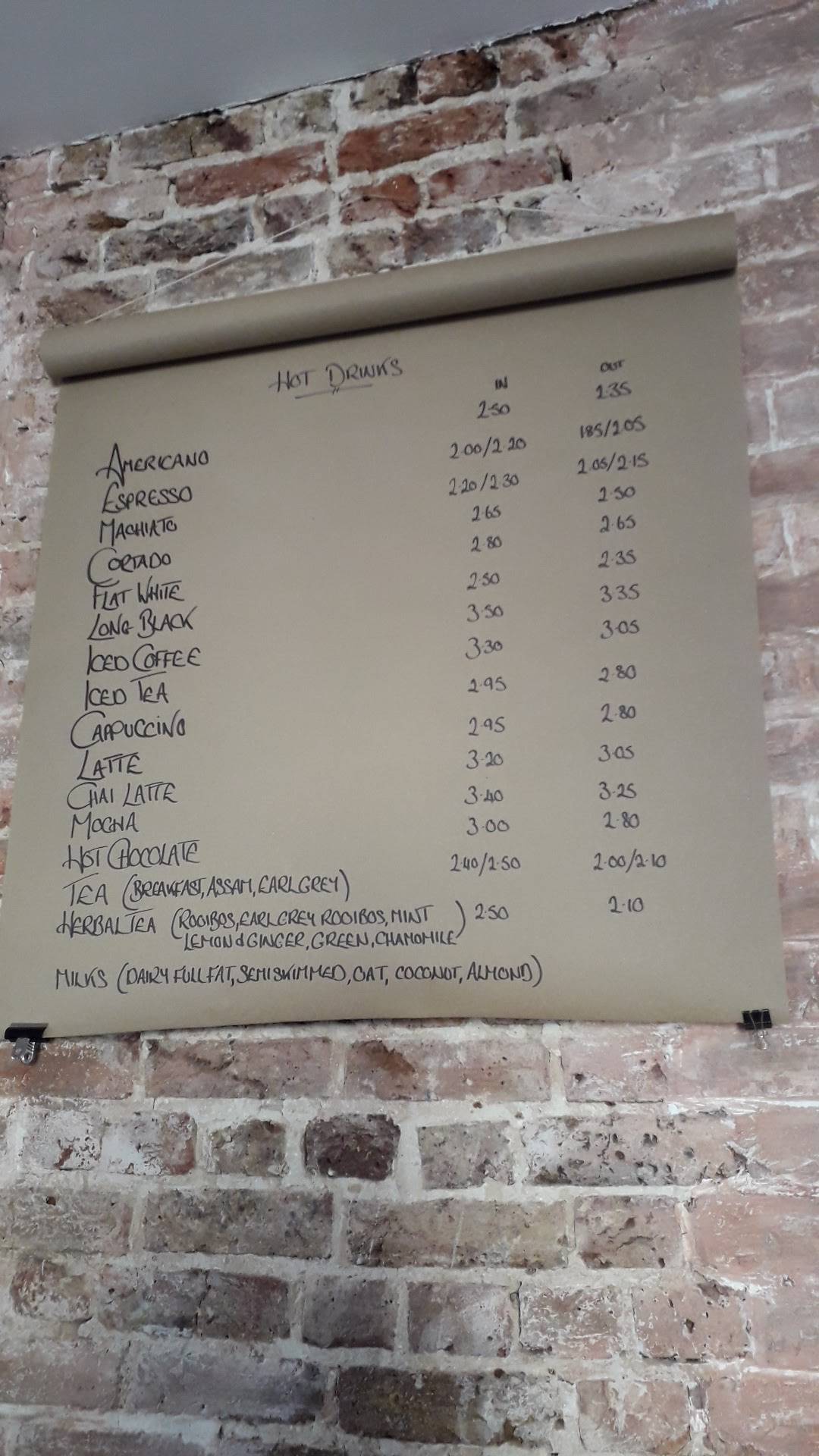 Menu at Malt Cafe, Worthing