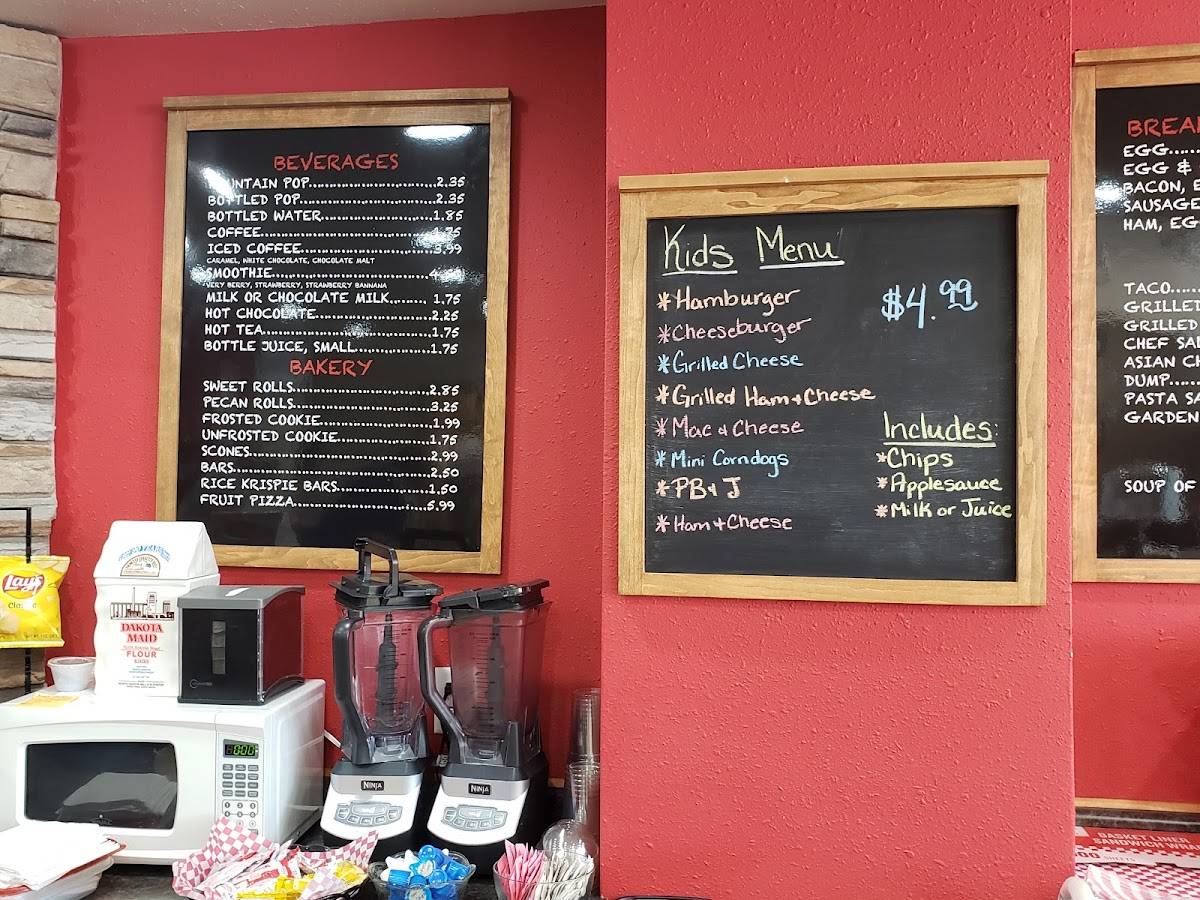 Menu at Percy's Place cafe, Casselton