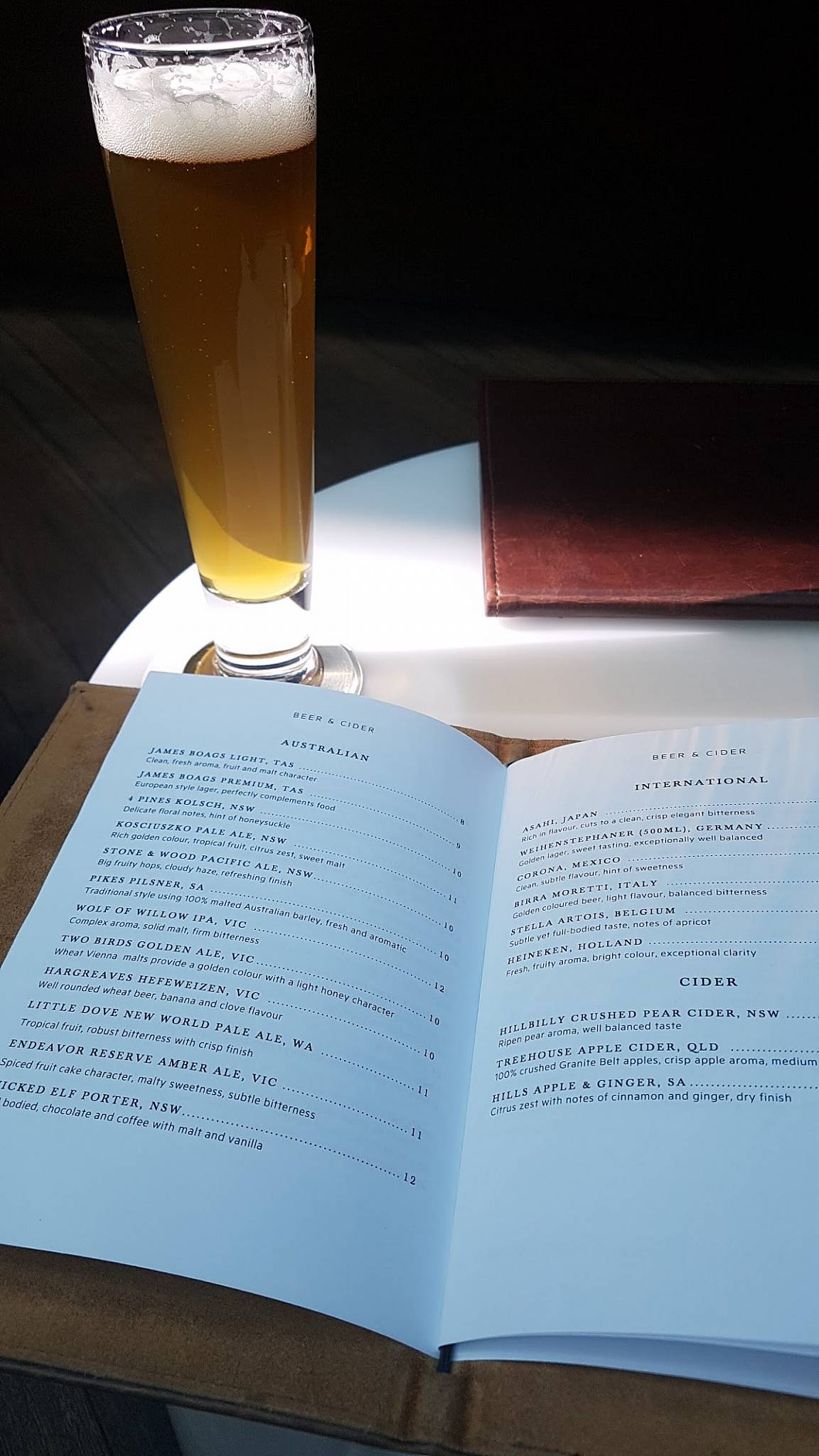 Menu at Cafe Sydney, Sydney, Level 5 Customs House