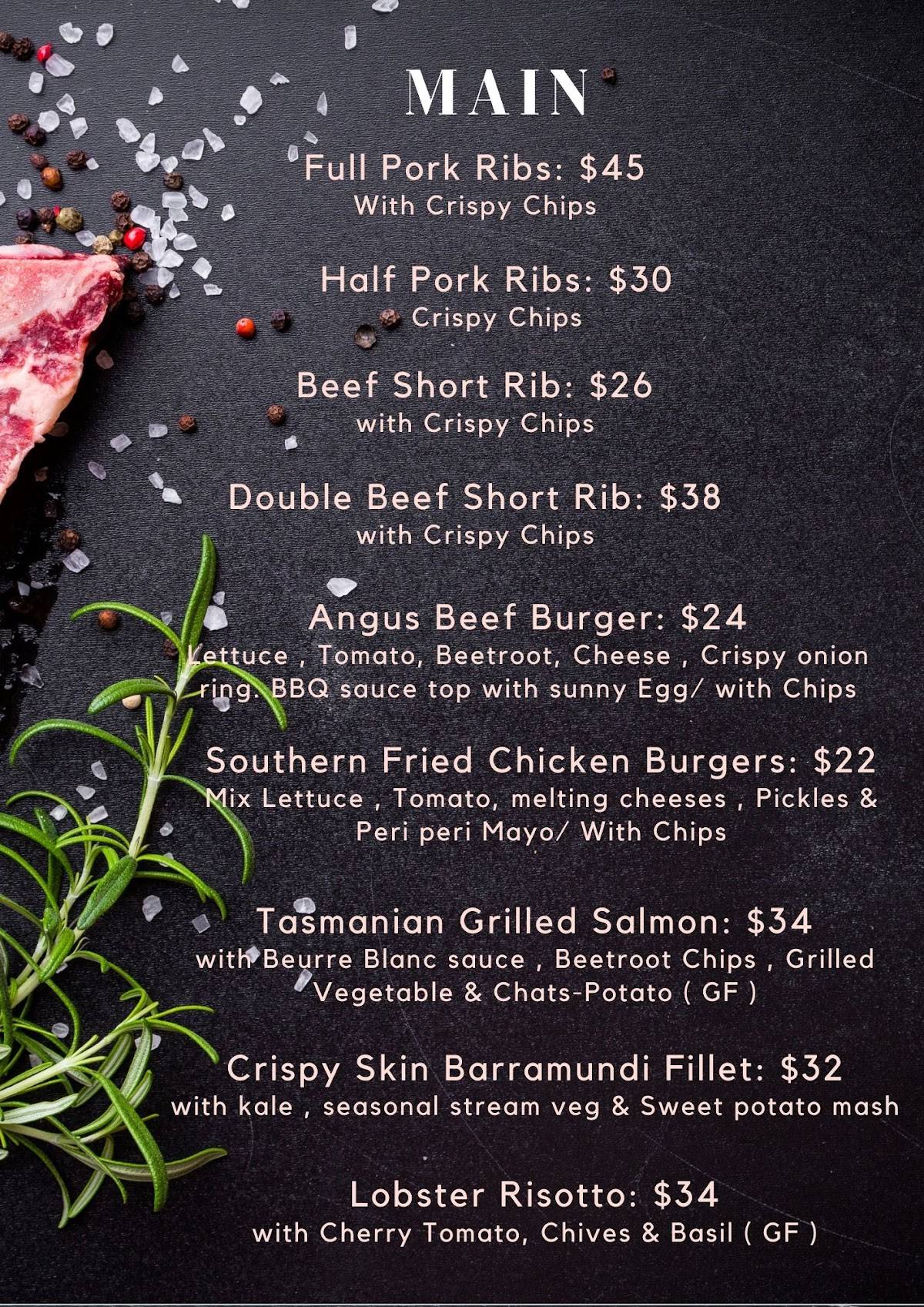 Menu at The Fox Cafe, Wahroonga, 2/178 Fox Valley Rd