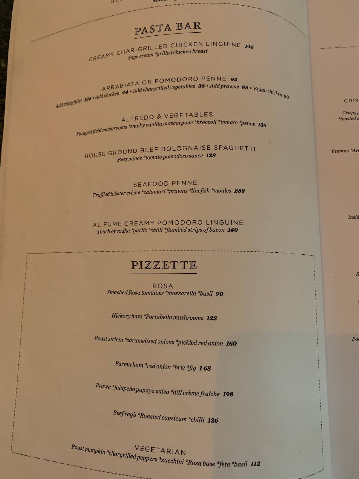 Menu at Life Grand Cafe Waterfront, Cape Town, 2 Pierhead Road