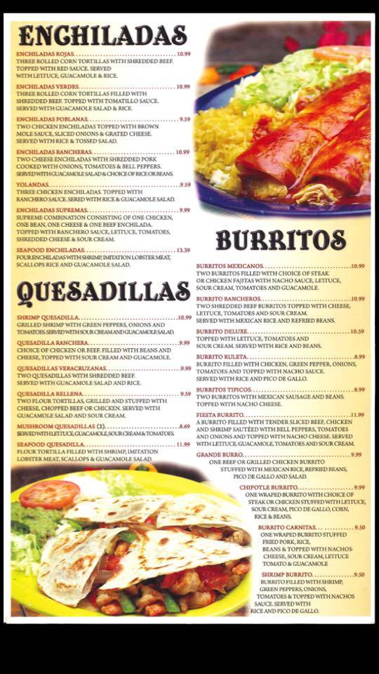 Menu at Chapala Mexican Grill pub & bar, Cambridge