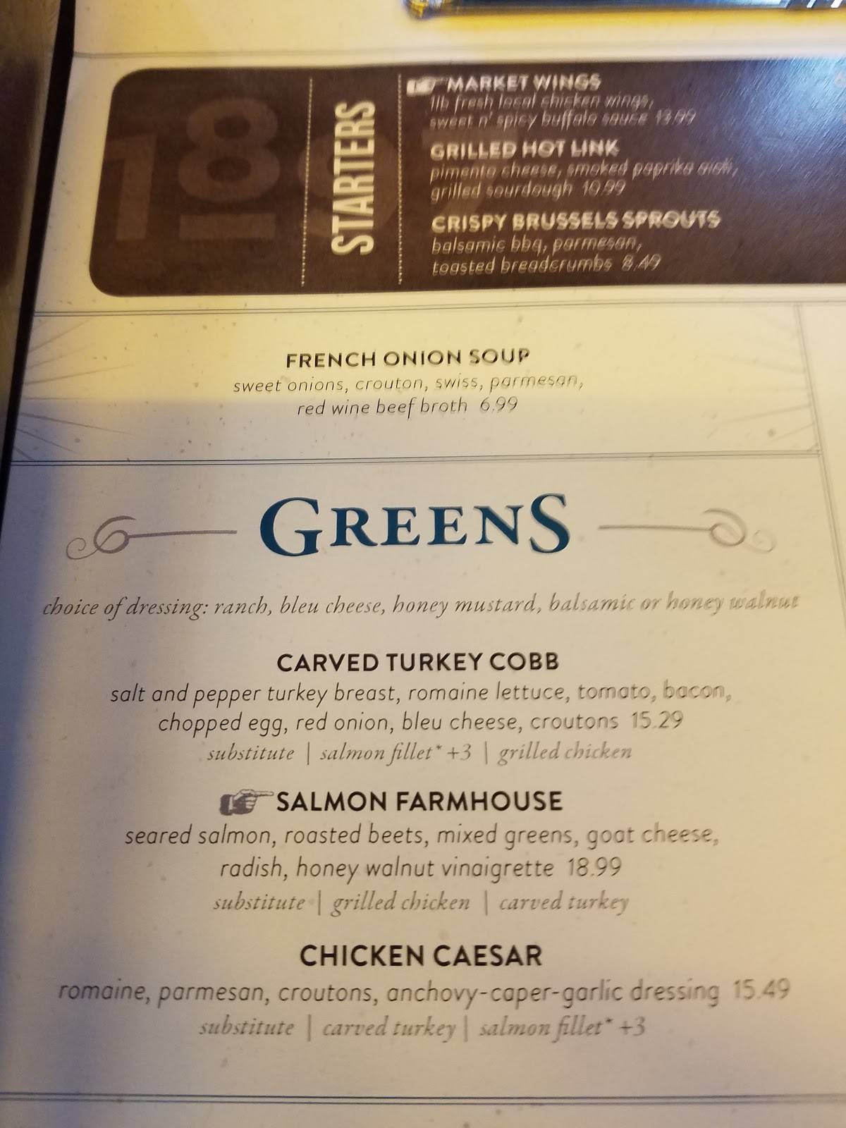 Menu at 1897 Market pub & bar, Charlotte, Josh Birmingham Pkwy