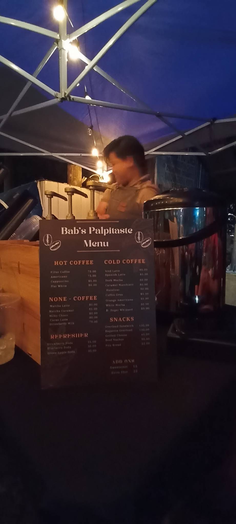 Menu at CheckPoint Camiguin restaurant, Mambajao, Yumbing
