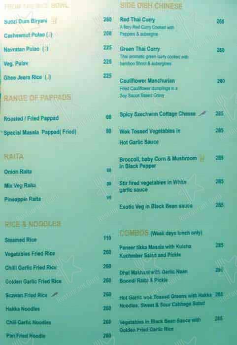 Menu at Mathsya, Chennai, Thanikachalam Road