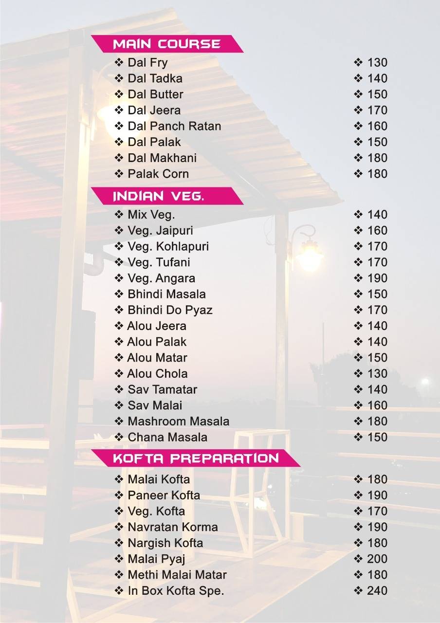 Menu at InBoX 09 Cafe & Roof-top Restaurant, Chittorgarh