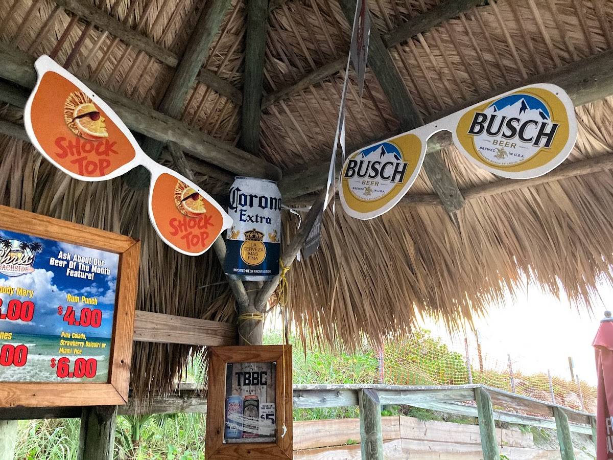 Menu at Chris' Beachside Bar, Saint Pete Beach