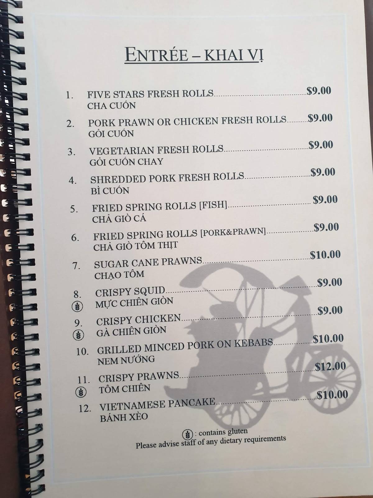 Menu at 5 Star restaurant, Christchurch, 250 Clyde Rd