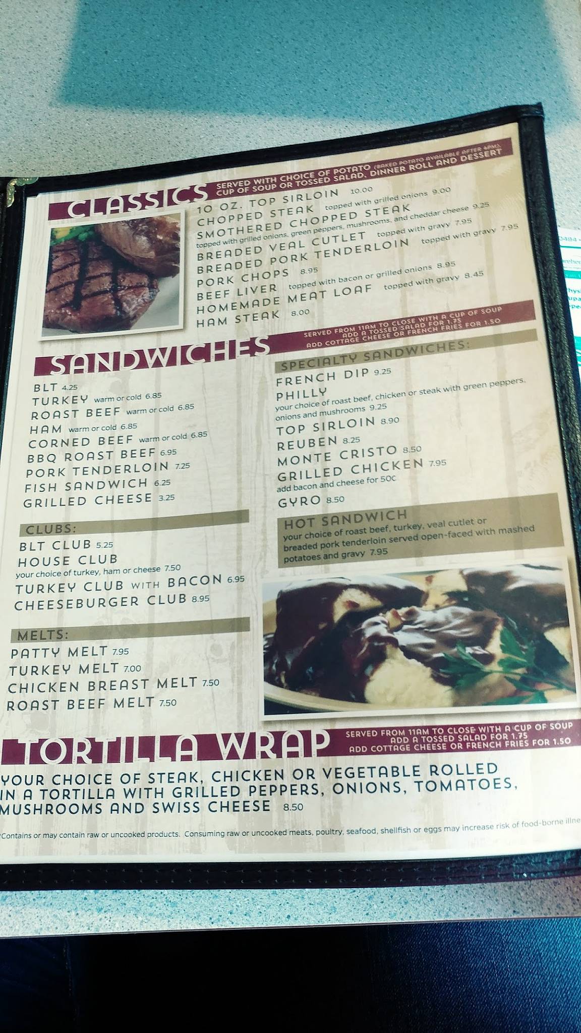 Menu at City Limits Family Restaurant, Maquoketa