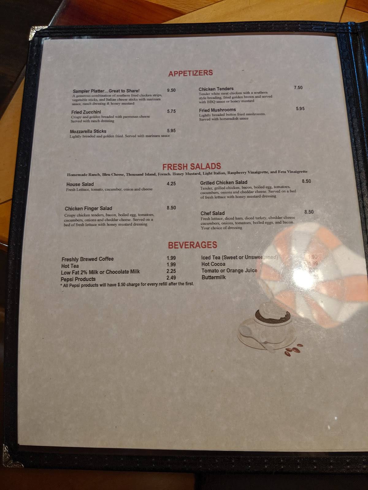Menu at Golden Girls Restaurant, Clinton
