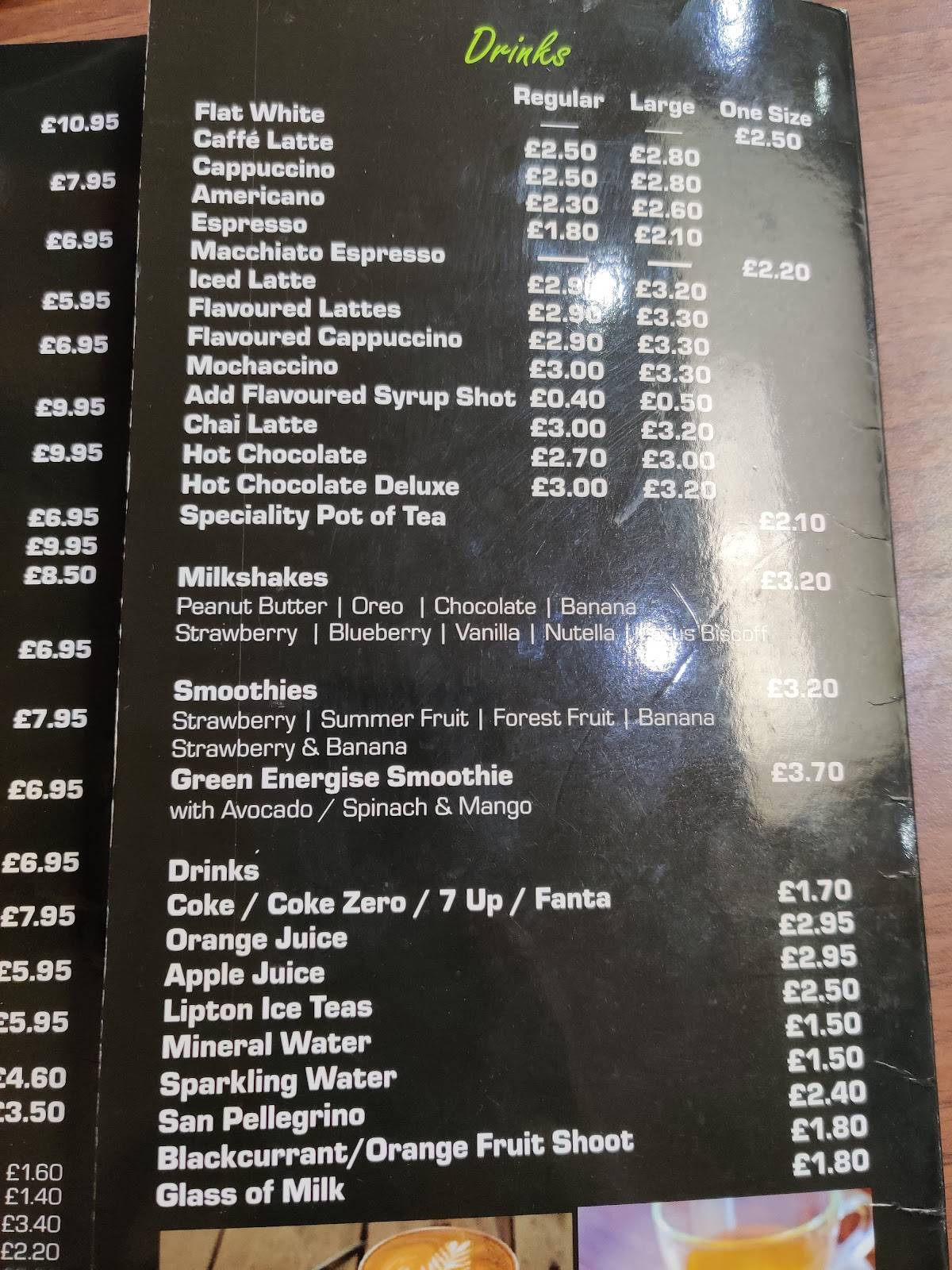 Menu at Coffee Bloom Café cafe, Upminster