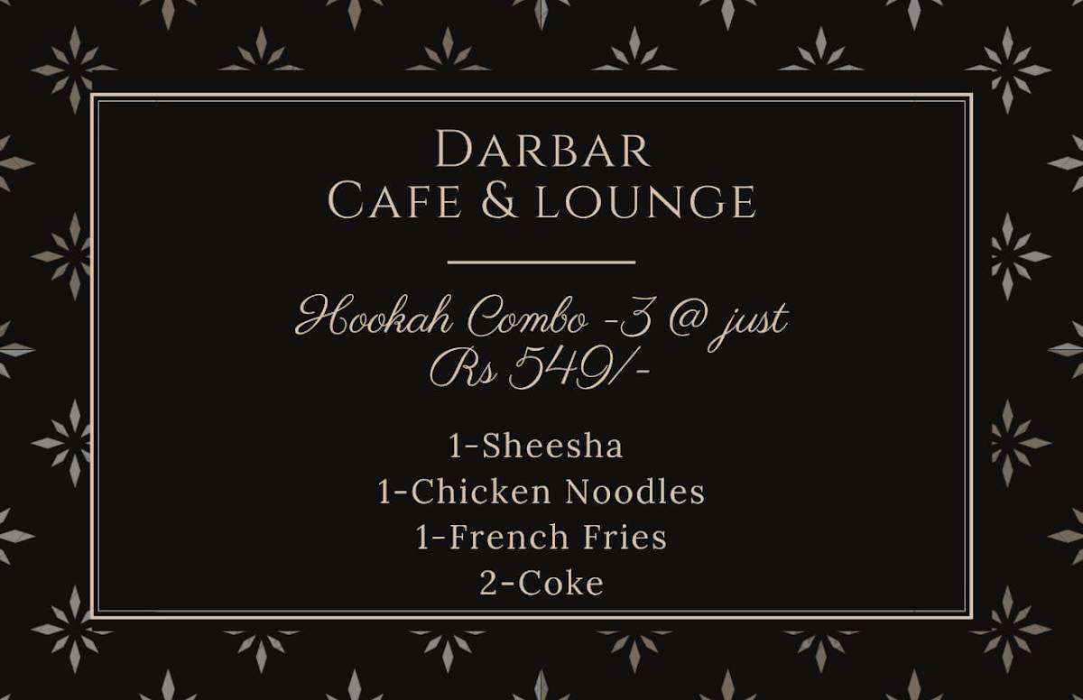 Menu at DARBAR CAFE, Bengaluru
