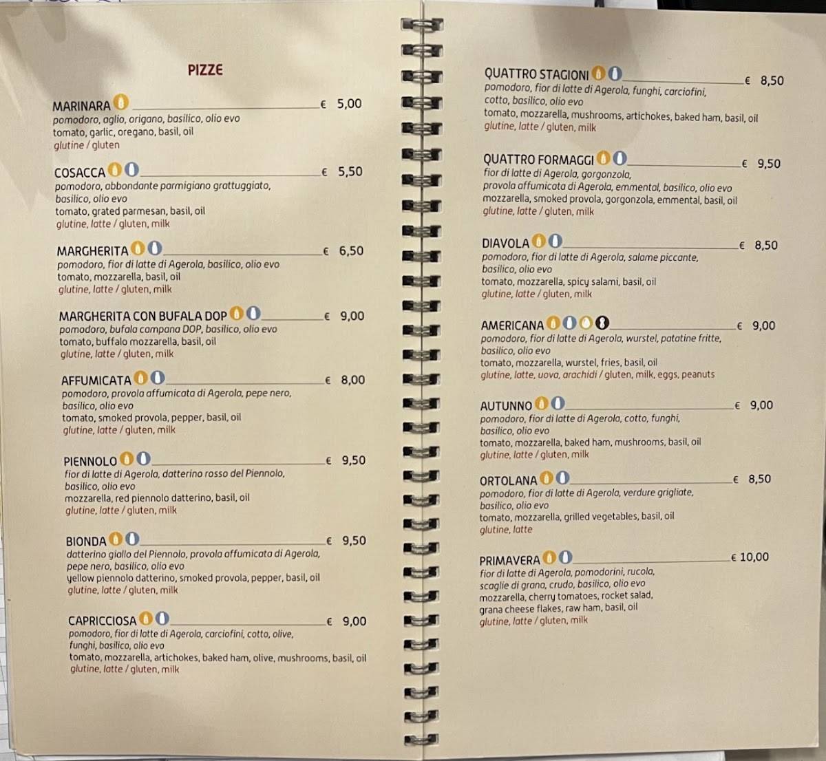 Menu da Dodo Verace Pizza Napoletana Pordenone ristorante, Pordenone