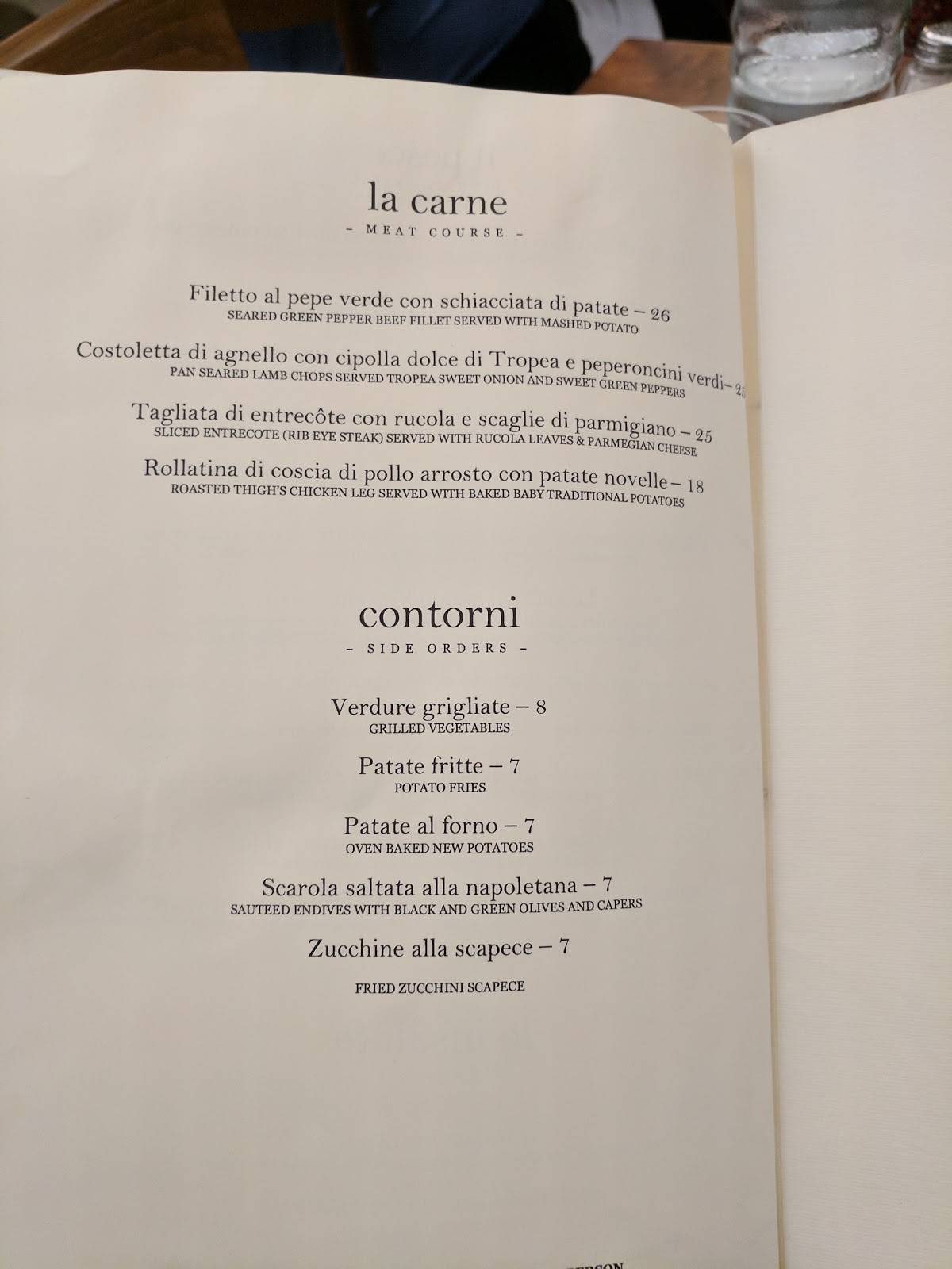 Menu at Da Vincenzo Positano restaurant, Positano, Viale Pasitea