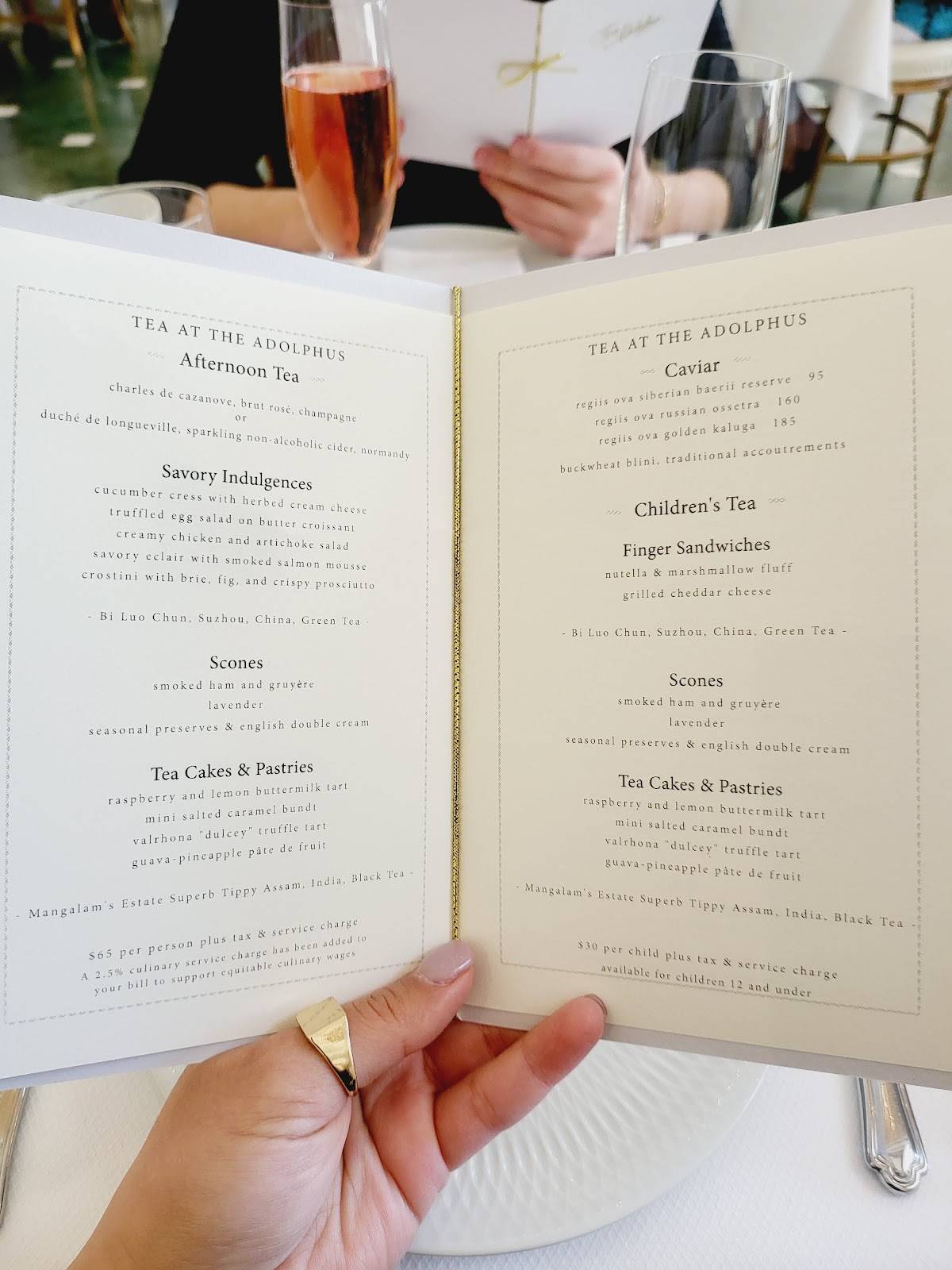 Menu at The French Room restaurant, Dallas, Commerce St