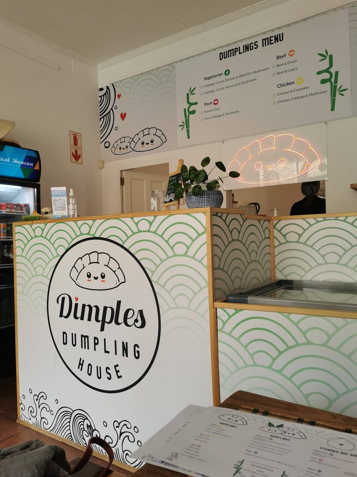 Menu at Dimples Dumpling House restaurant, Cape Town, 33 Palmer Rd
