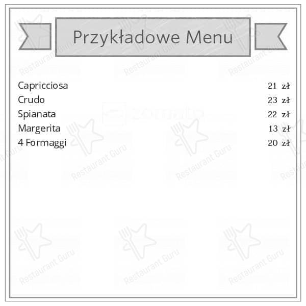 Menu at Disco Volante, Warsaw, Adres Zmienny