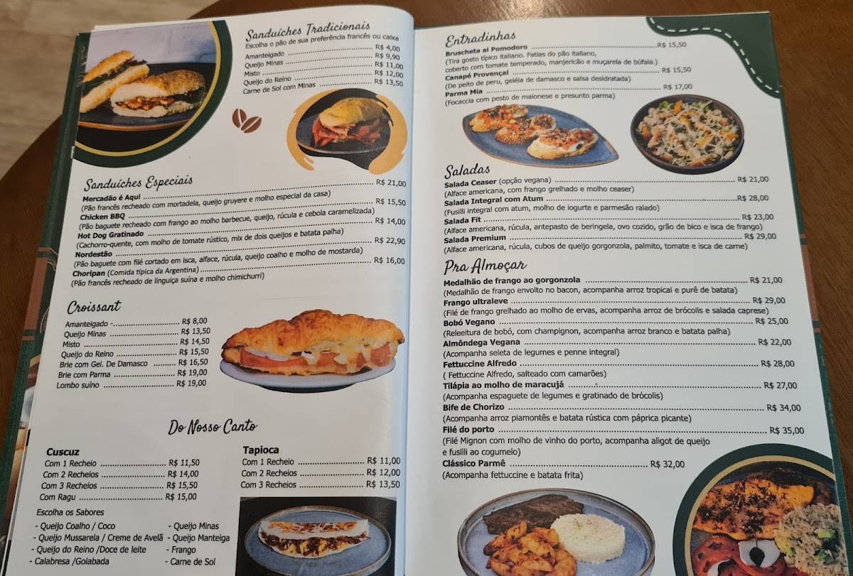Menu em Duo Café Recife, Recife