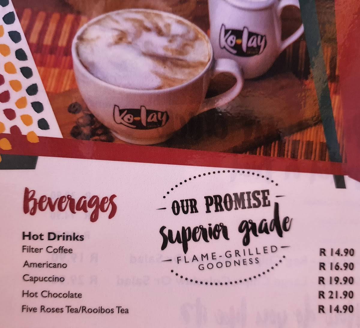 Menu at Kolay Home of Chicken restaurant, Durban North