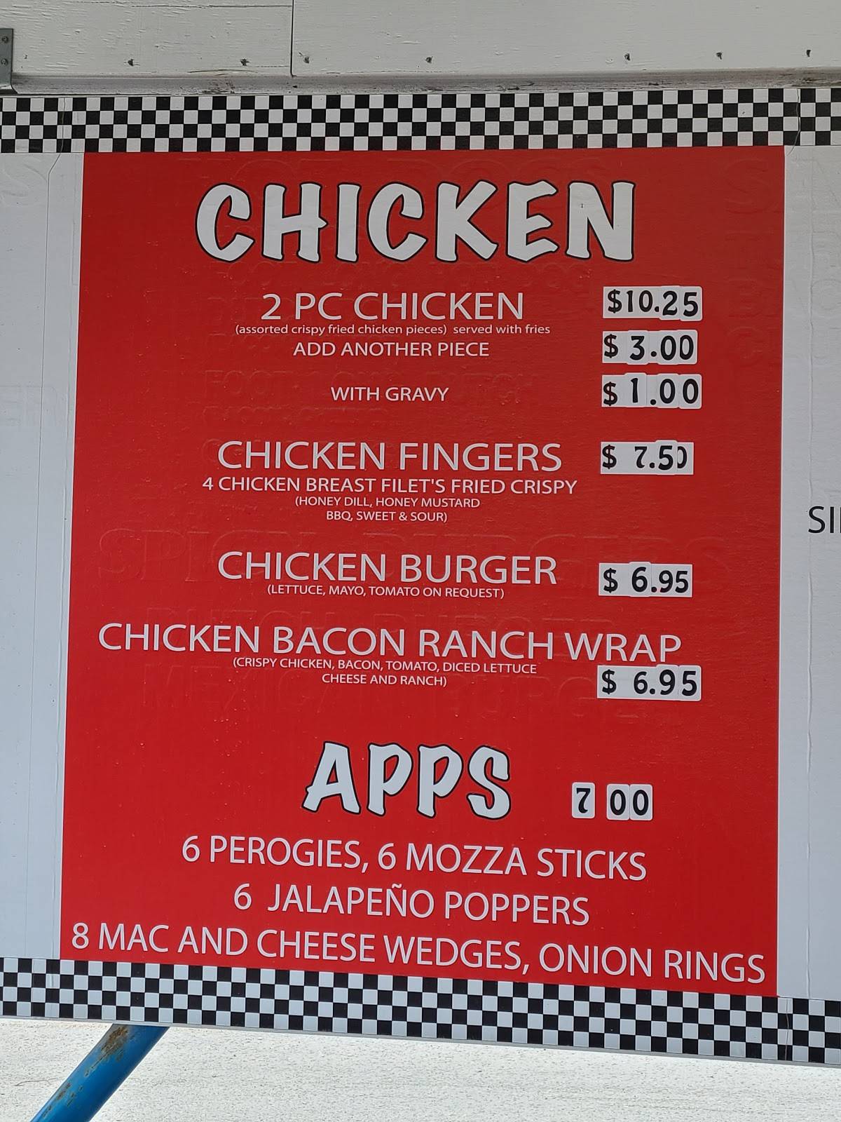 Menu at Dutch Drive Inn restaurant, The Pas