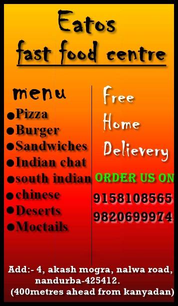 Menu at Eatos Imperial, Nandurbar