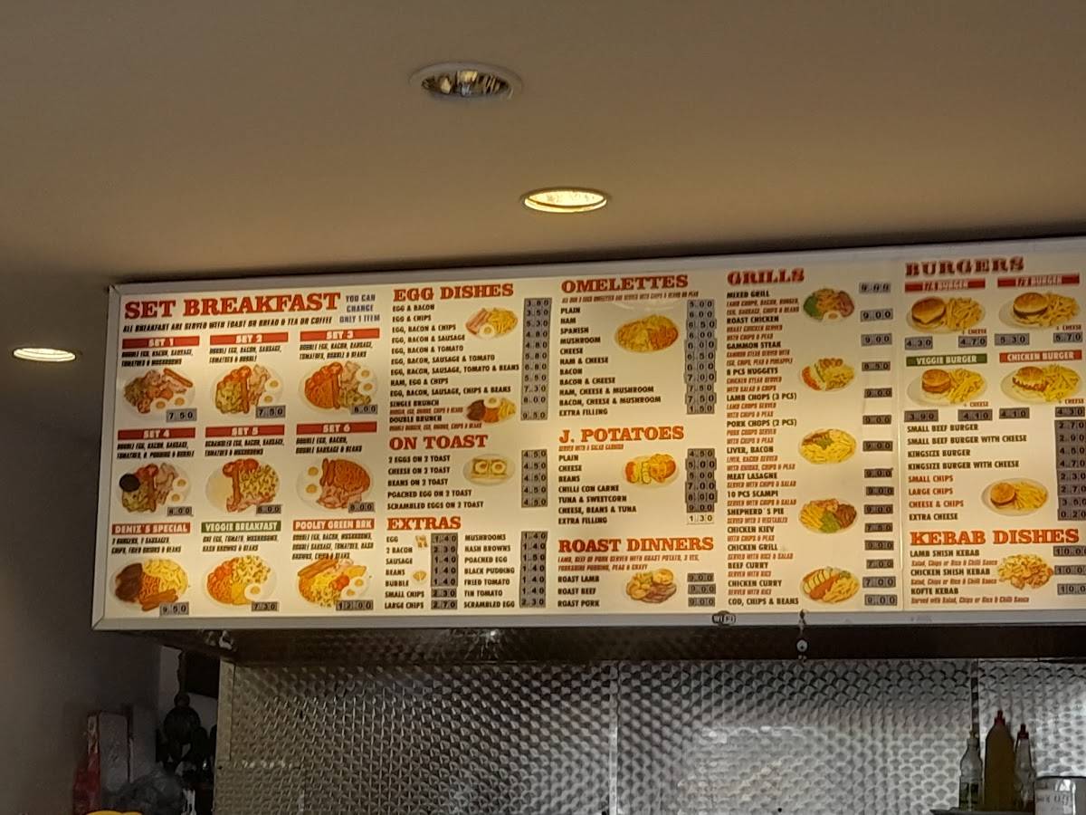Menu at Pop Inn Cafe, Egham