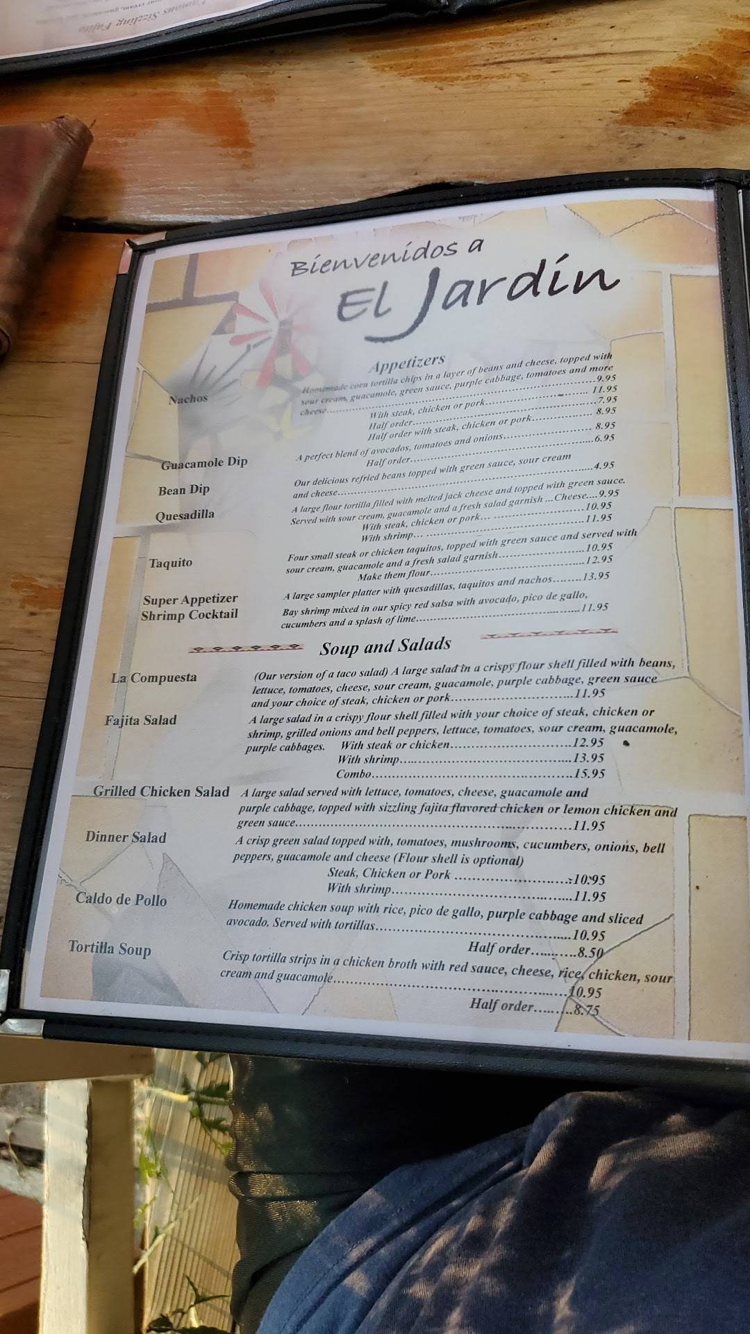 Menu at El Jardín pub & bar, Twain Harte