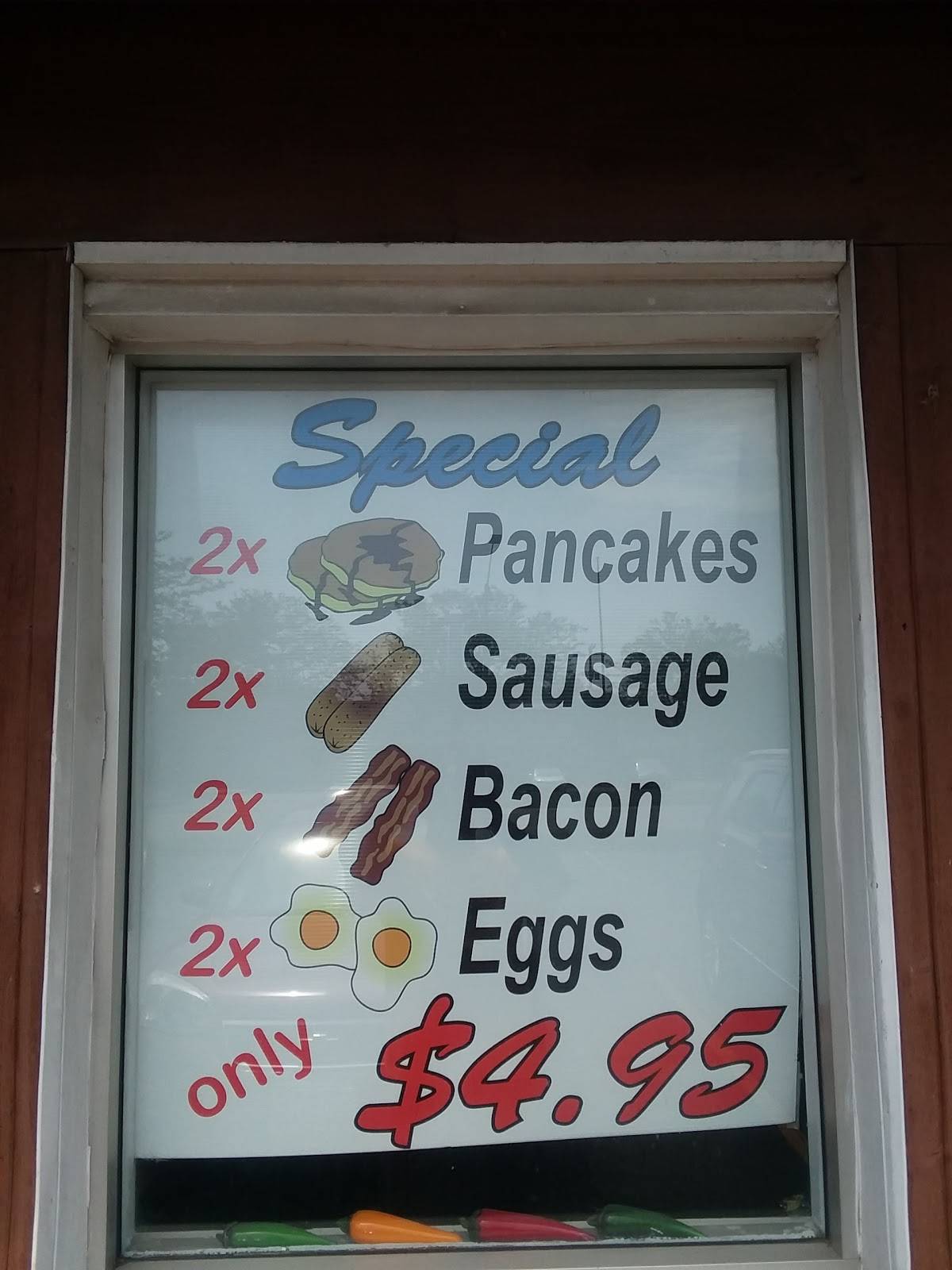 Menu at El Lago restaurant, Zion