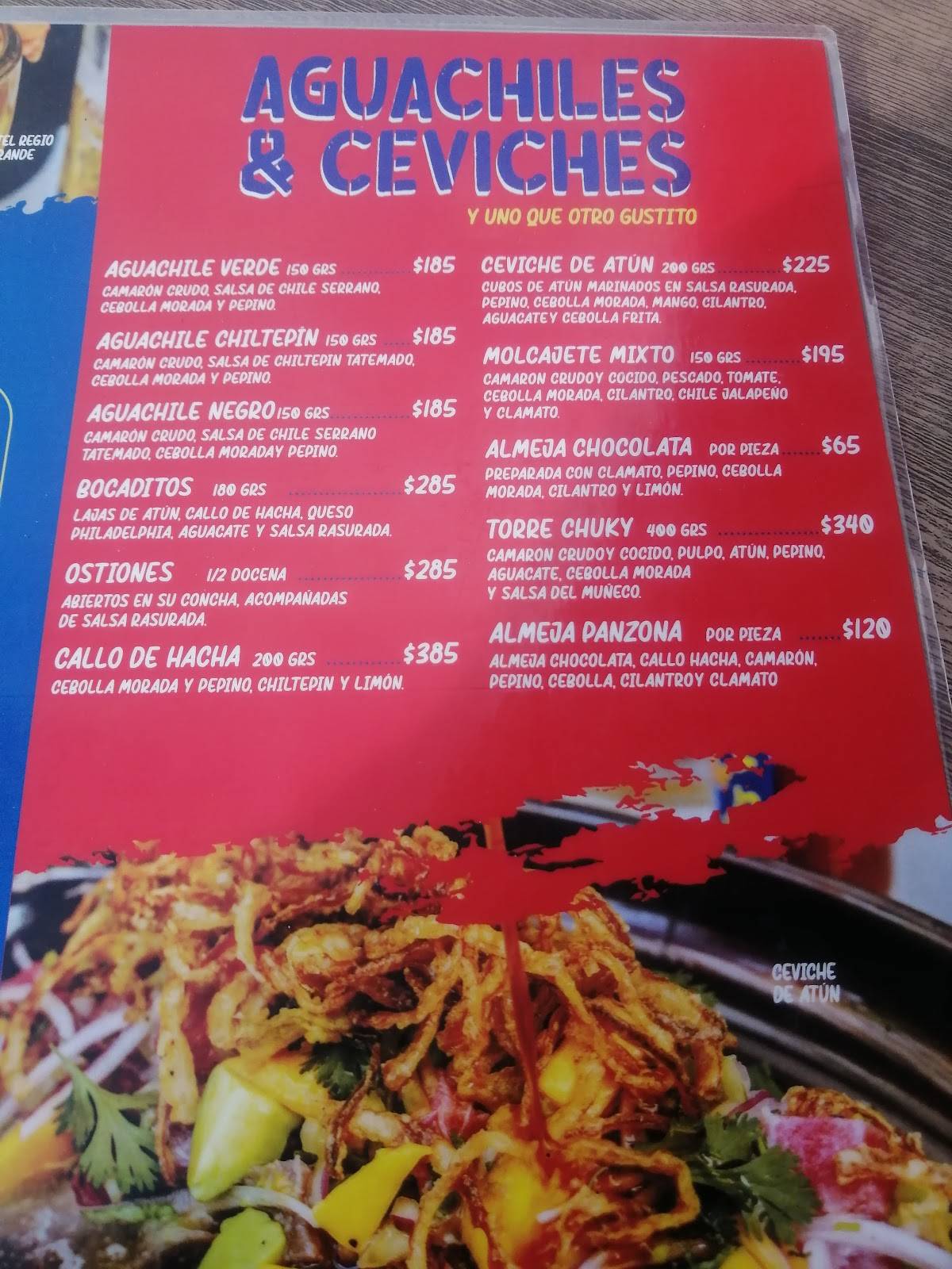 Carta del restaurante El Muñeco Plaza Real, Monterrey