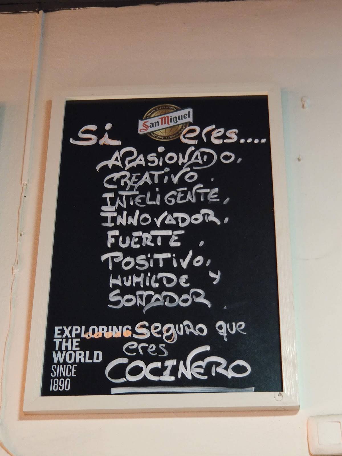 Carta del restaurante El Quinto, Gijón