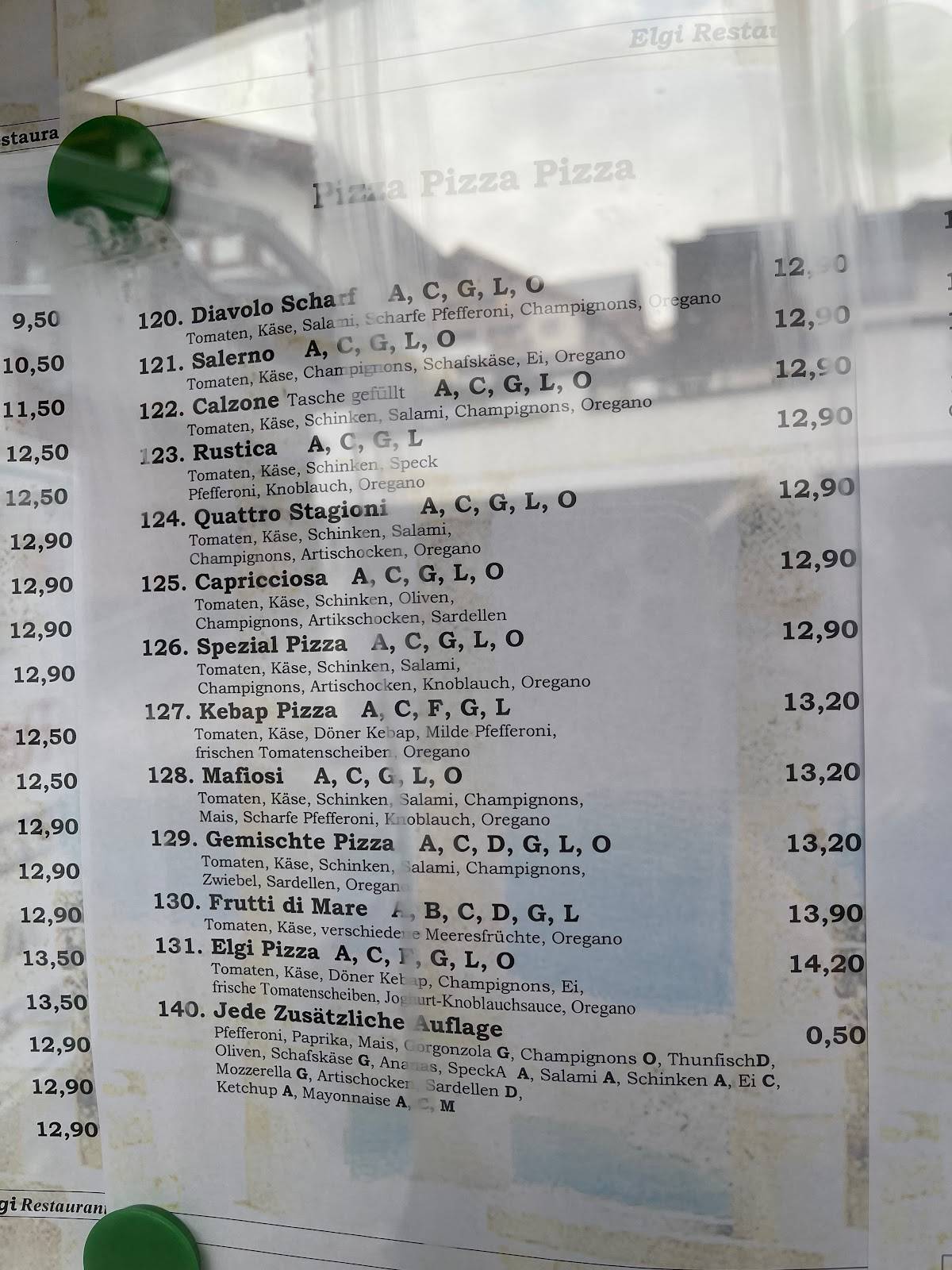 Carta de Elgi Restaurant, Serfaus