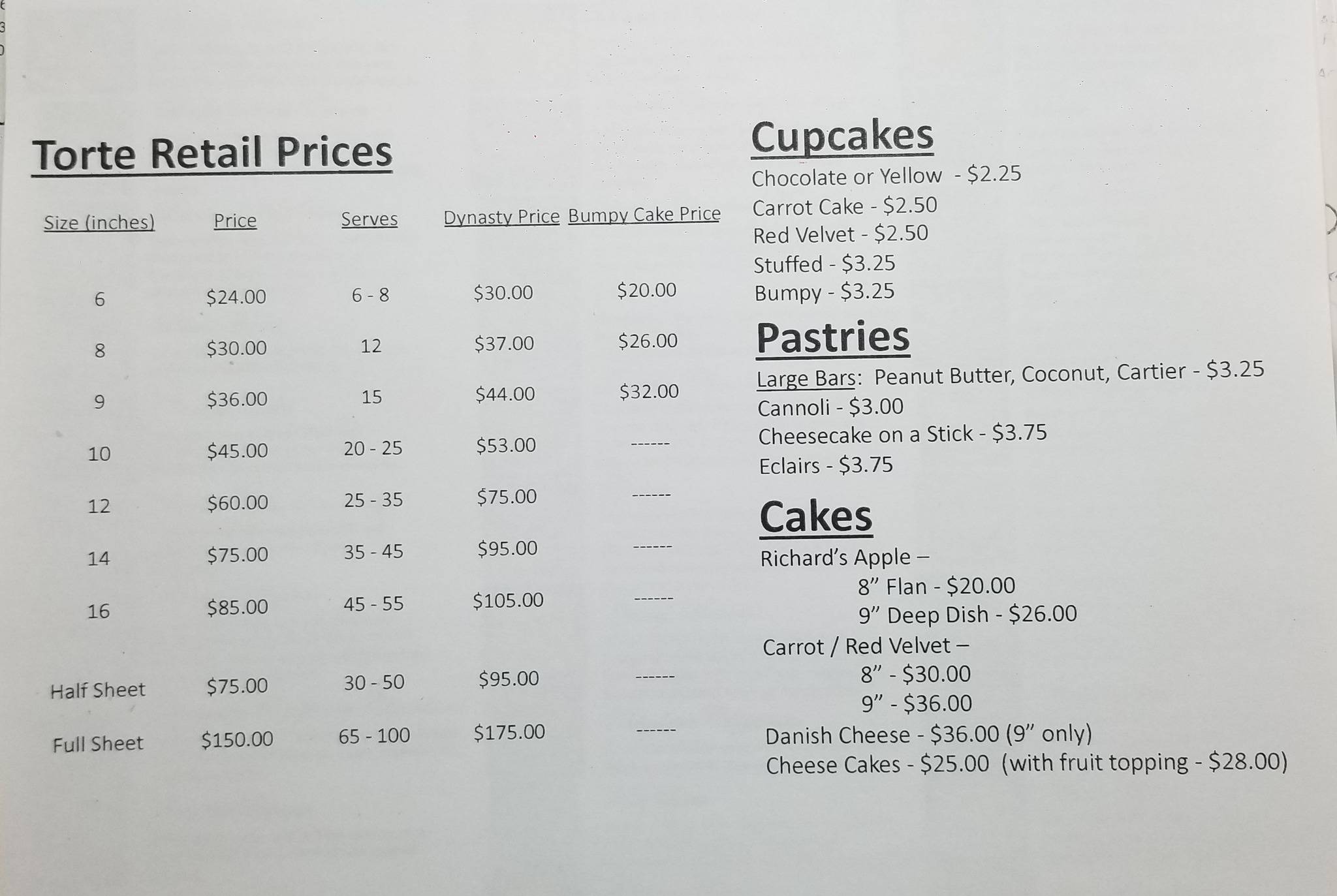 Menu at Elite Sweets desserts, Livonia