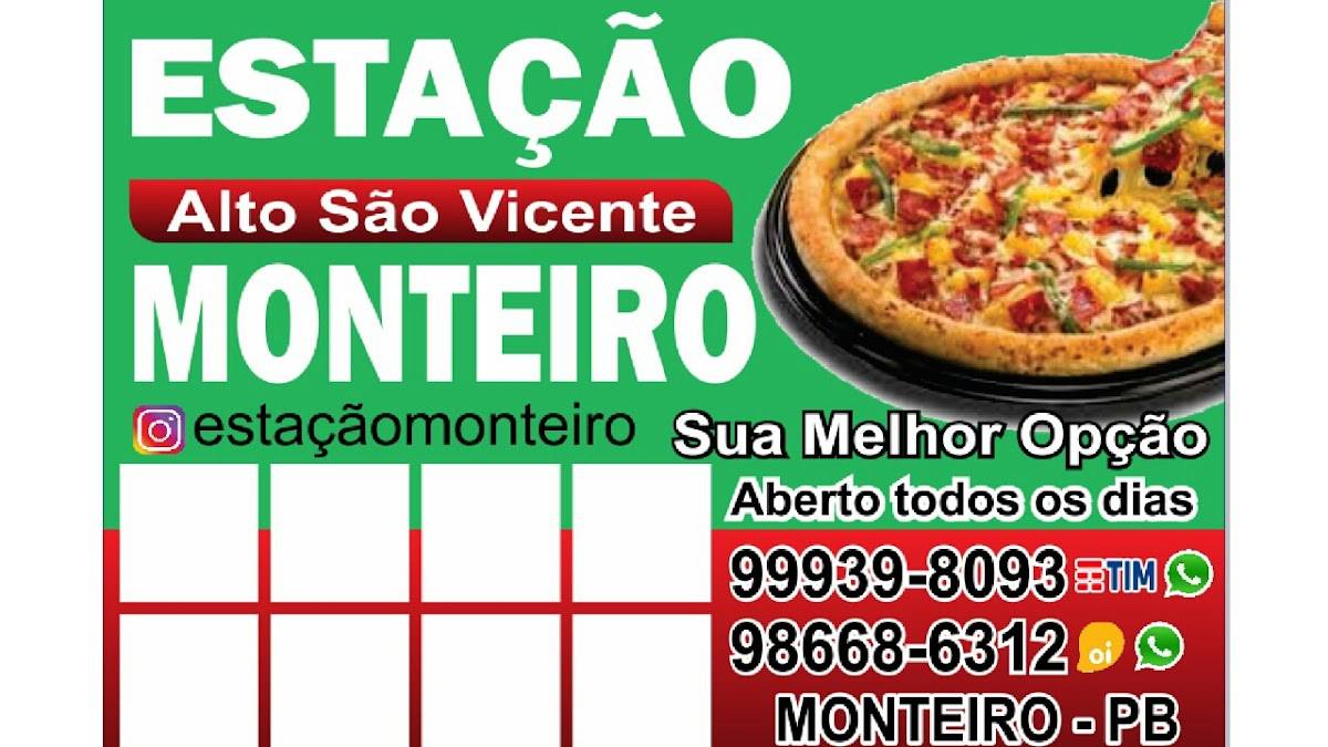 Menu em Estação da Pizzamonteiro restaurante, Monteiro, Rua Prefinacio ...