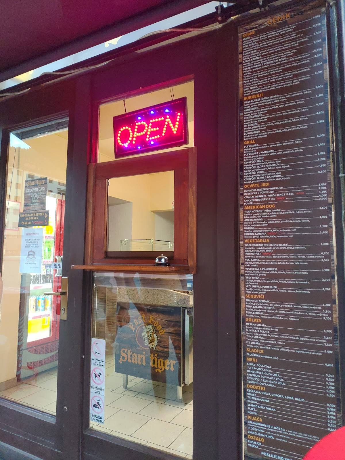 Menu at FAST FOOD - STARI TIGER, Jesenice