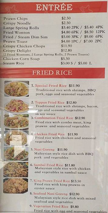 Menu at Noodle & Rice Goodna fast food, Goodna
