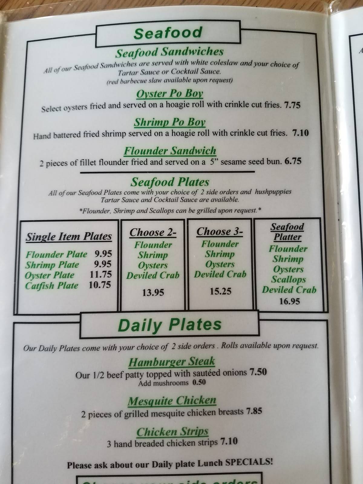 Menu at Field House BBQ, Kannapolis
