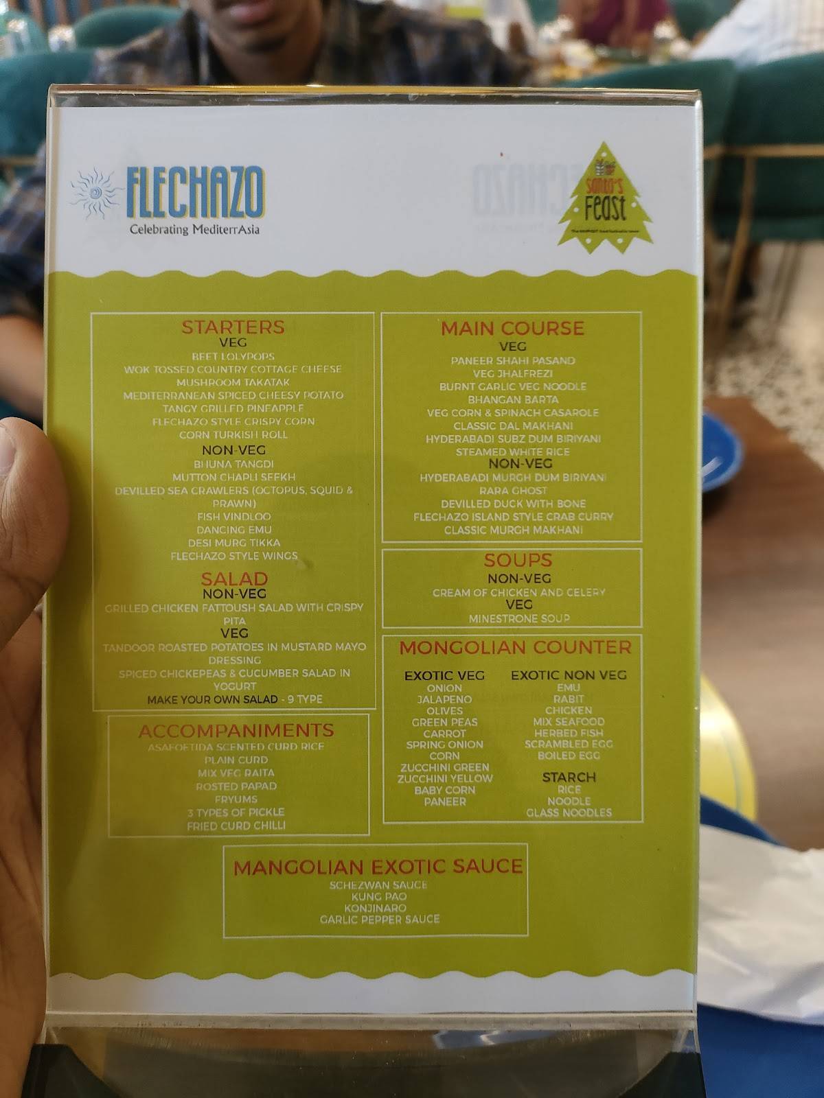Menu at Flechazo, Hyderabad, Floor