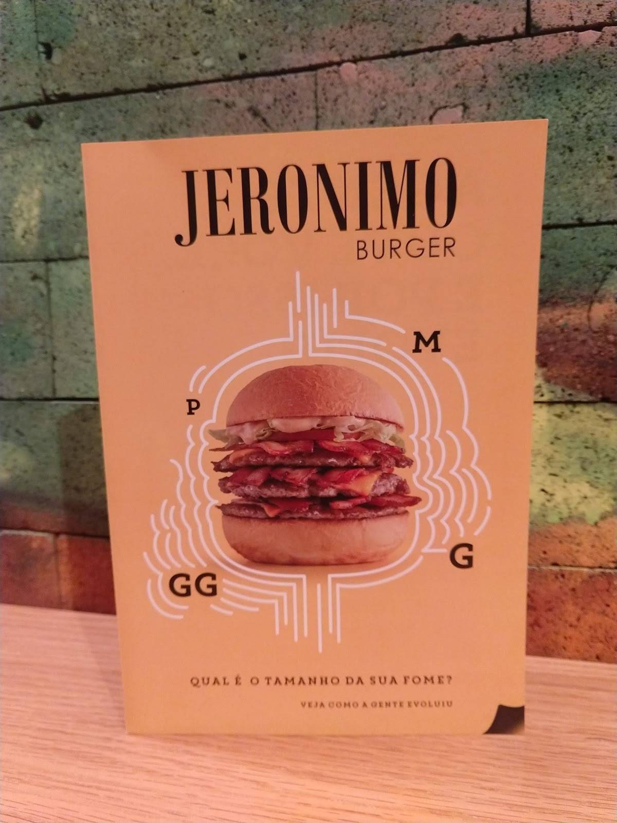 Menu em Jeronimo Burger Villa Romana Shopping restaurante, Florianópolis