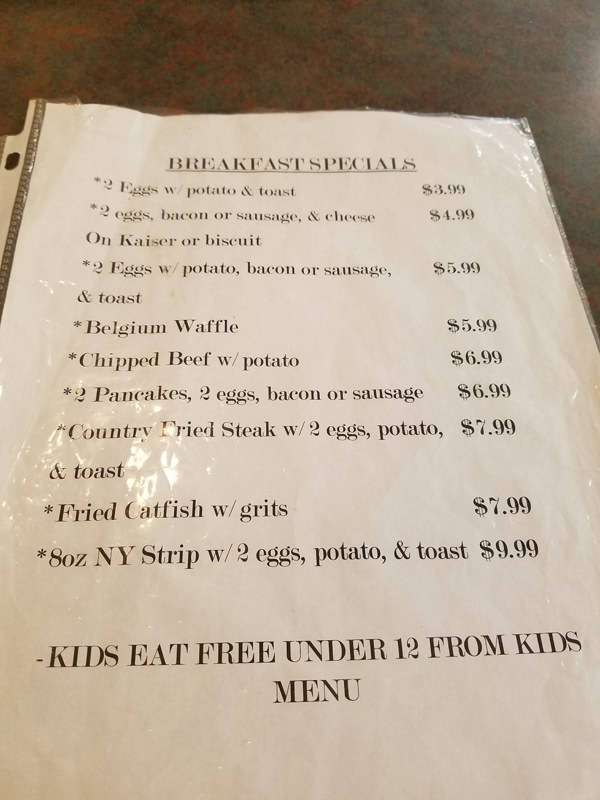 Menu at Grandpa's Diner restaurant, Port St. Lucie