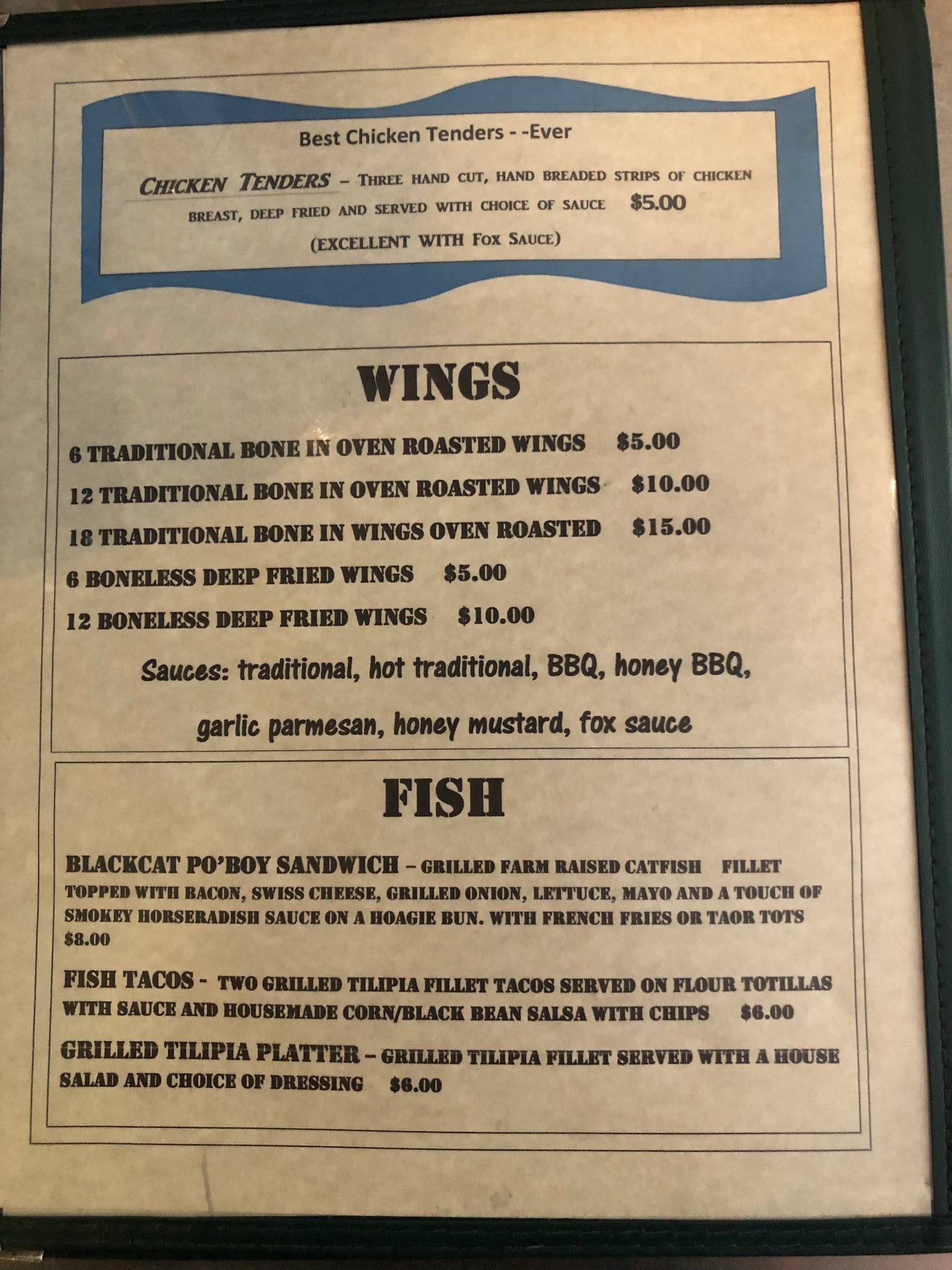 Menu at Foxhole Bar and Grill, Springfield, 2350 N Clifton Ave