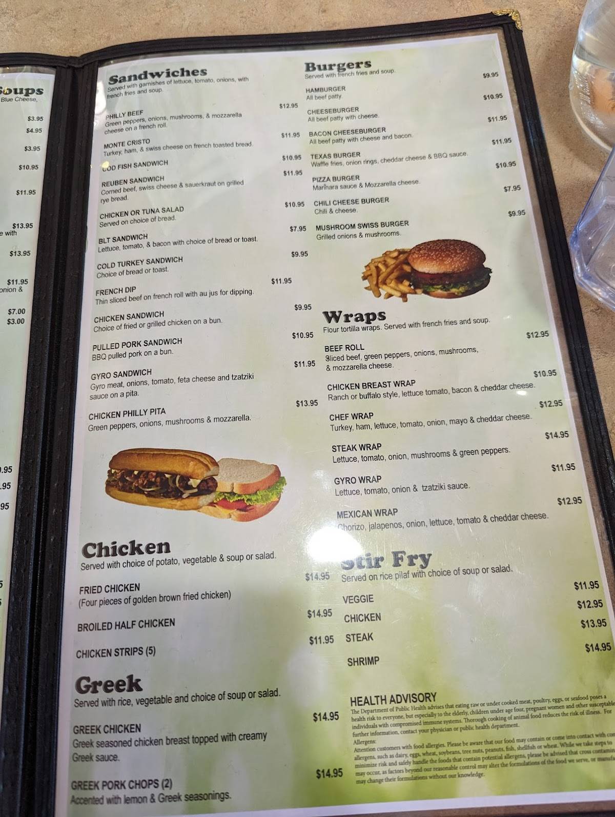 Menu at Franklin Street Family Restaurant, Michigan City