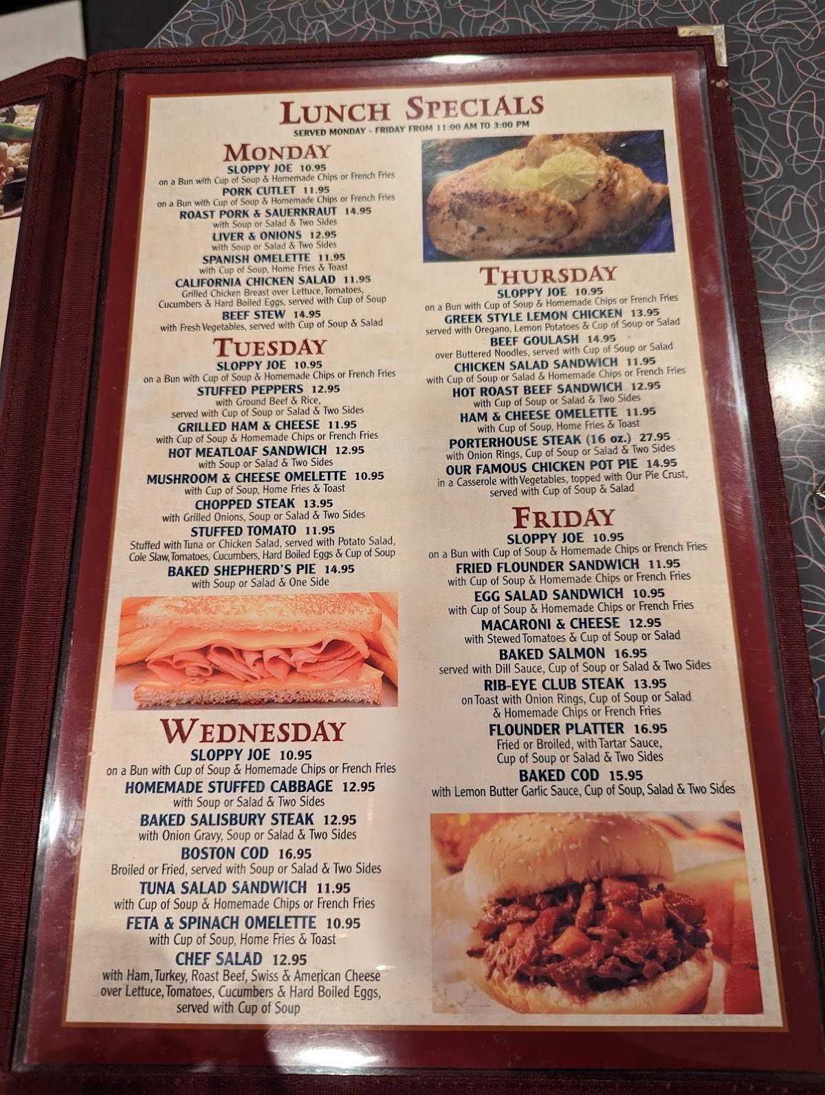 Menu at Mountain View Diner fast food, Frederick