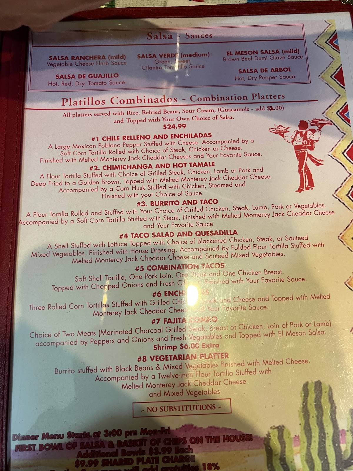 Menu at El Meson restaurant, Freehold, 40 W Main St